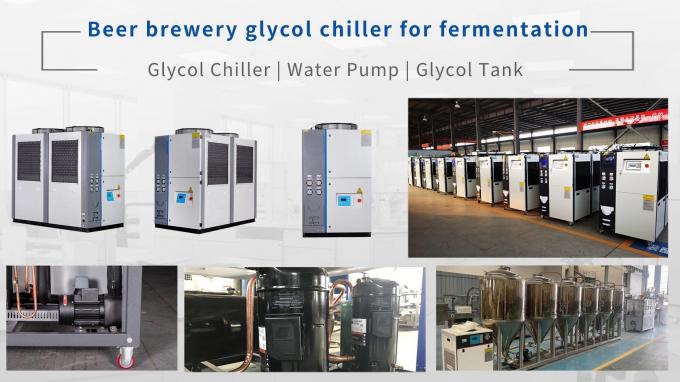 Industrial Low Temperature Glycol Chiller with High Water Flow and ...